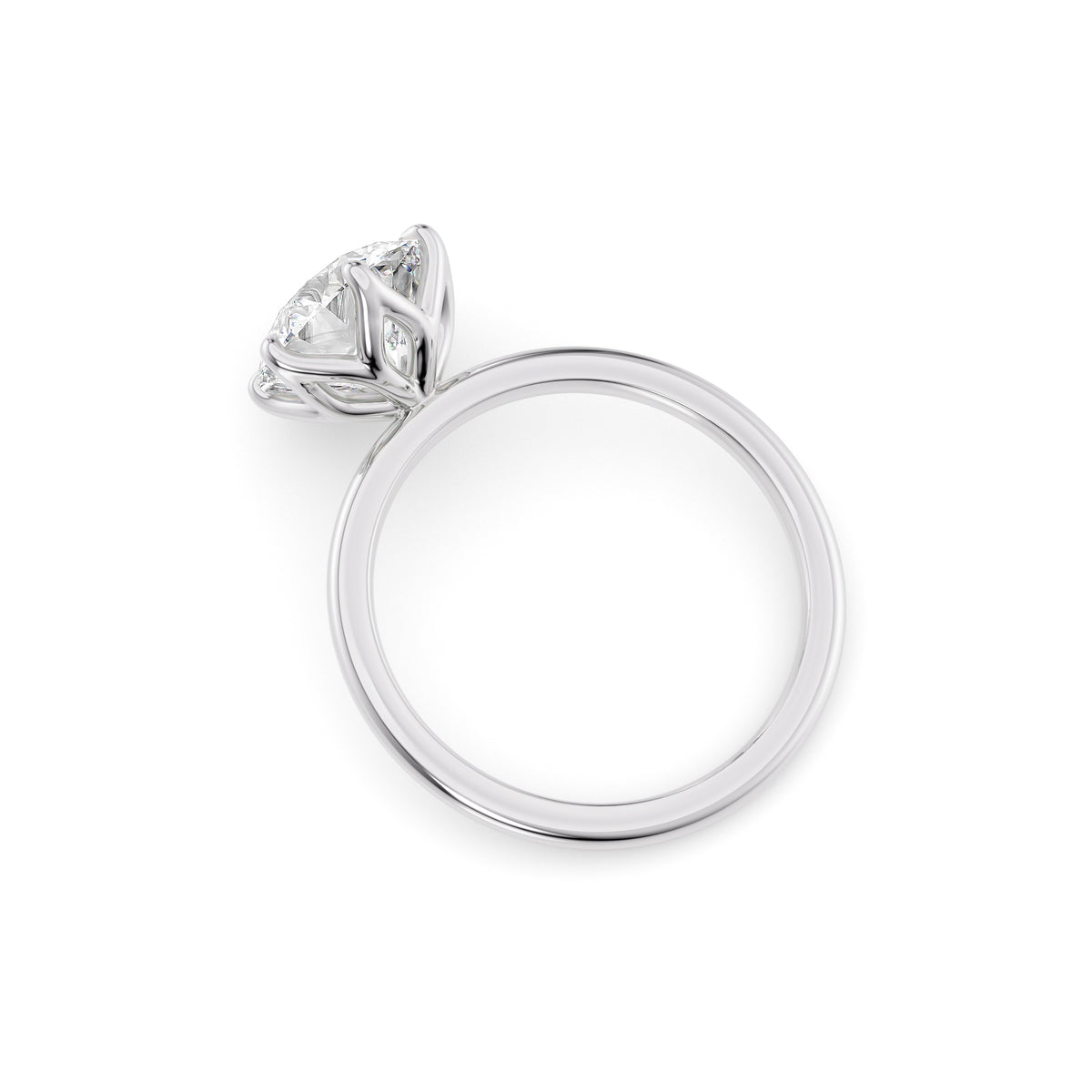 Buy Round Brilliant Cut Moissanite Ring in USA at Ring Come True